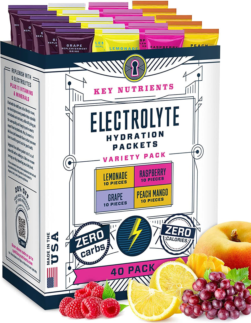 Electrolyte Powder Packets for travel & on-the-go | KeyNutrients